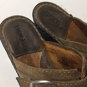 Born | Shoes | Born Mules Clogs Suede Size 8 Brown Euc | Poshmark